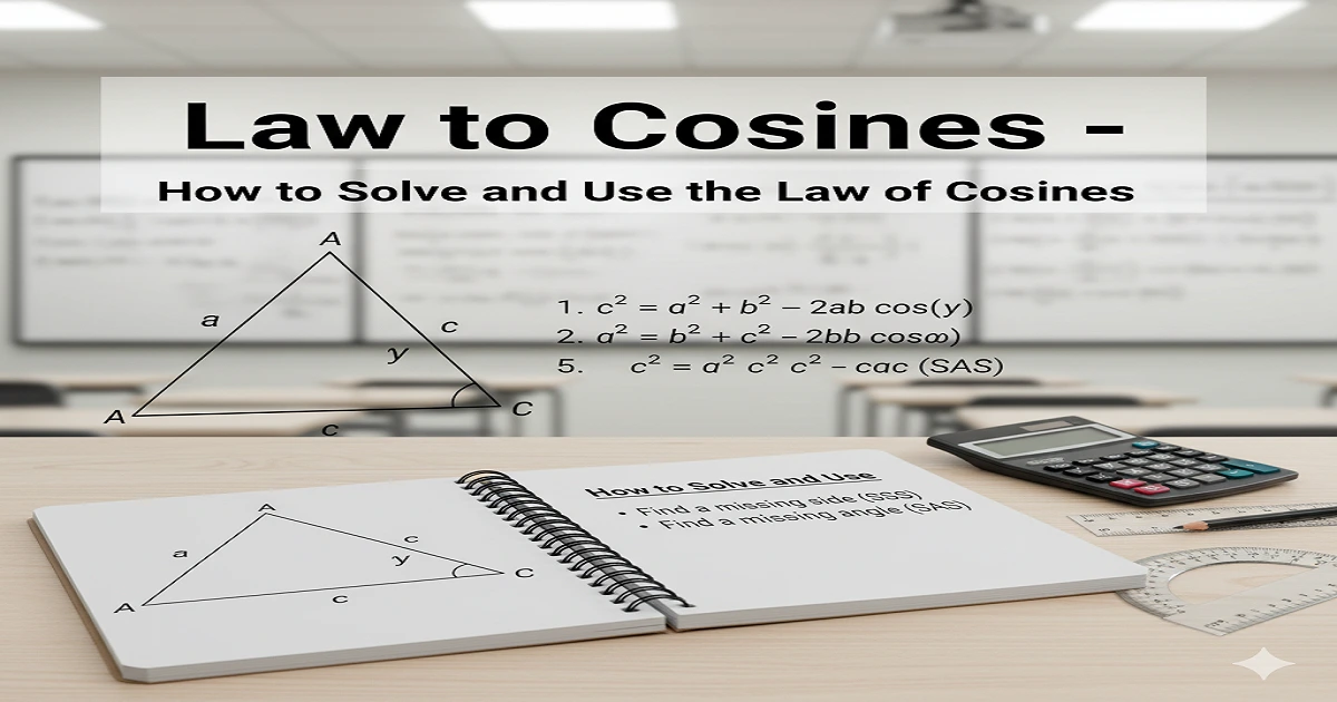 Law of Cosines - How to Solve and Use the Law of Cosines